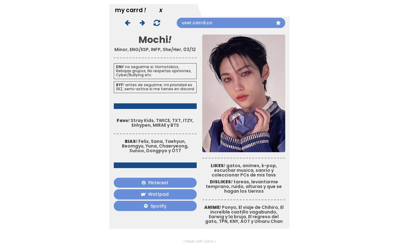mochi's carrd